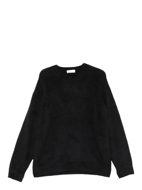 ROBERTO COLLINA Oversized Crew Neck Knit Sweater - Nero