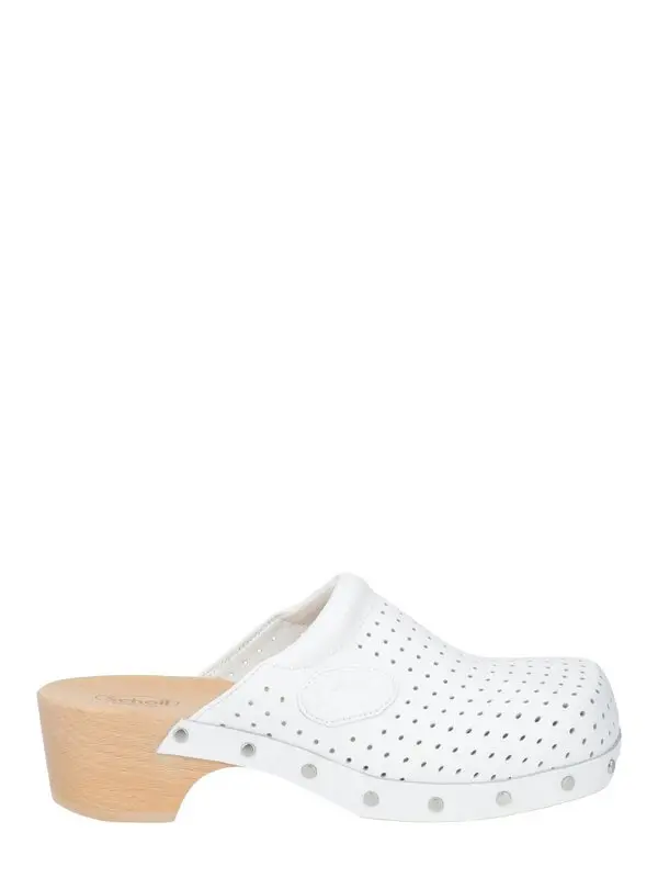 Balenciaga Perforated Leather Clogs - No