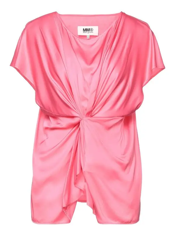 MAISON MARGIELA Draped Satin Top - No