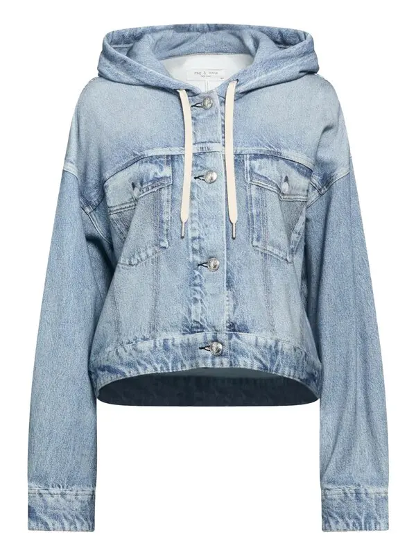 Rag & Bone Hooded Track Jackets - Blue