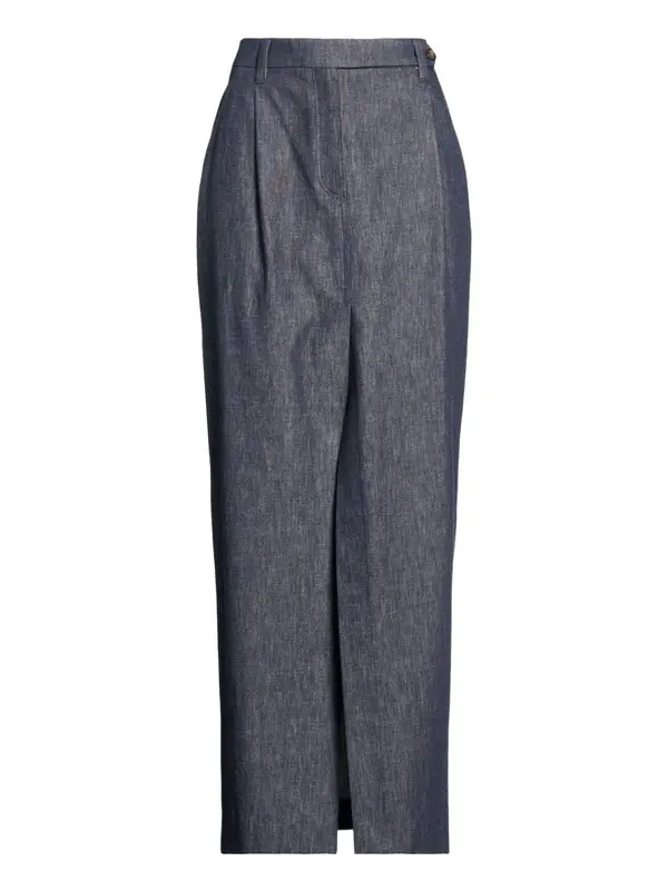 Brunello Cucinelli Darkwash Denim Pencil Skirt - Blue
