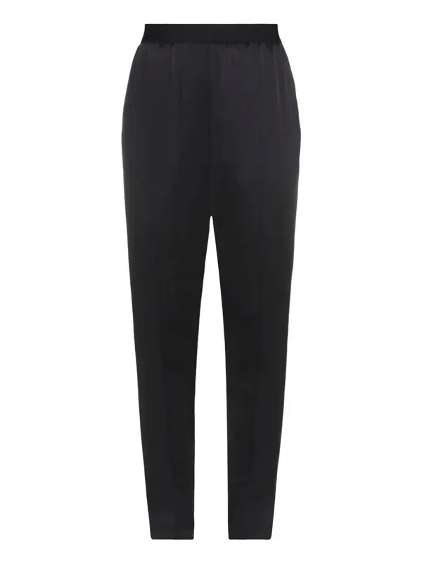 MAISON MARGIELA Solid-color Satin Trousers - Black