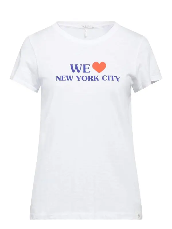Rag & Bone Printed Shortsleeve Tshirt - White