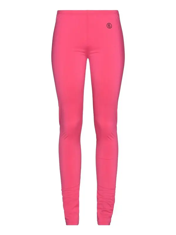 MAISON MARGIELA Plain Colour Leggings - Red