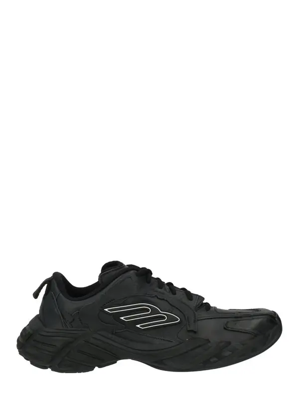 Balenciaga Casual Leathermesh Sneakers - Black
