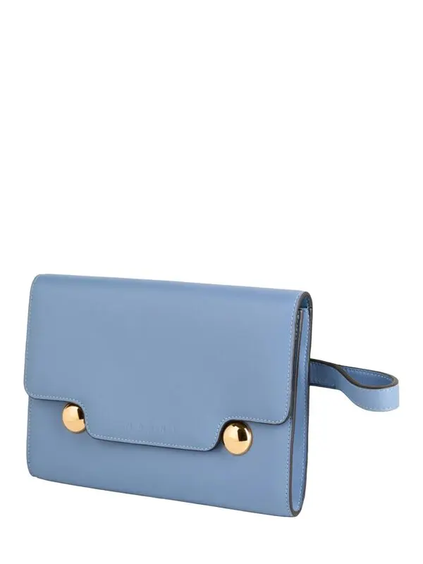 Marni Solidcolor Compact Leather Bag - Blue