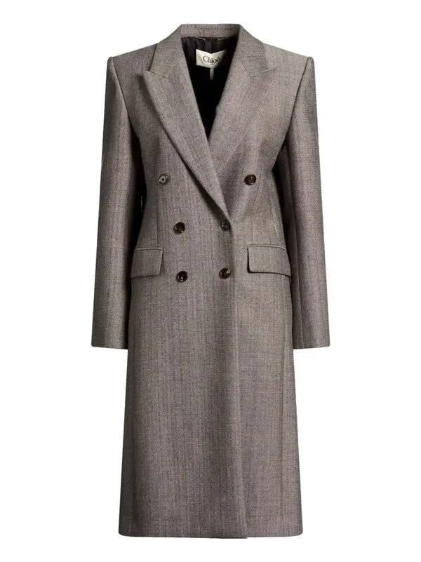 Chloé Double-breasted Coat - Gray