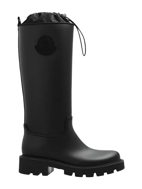 Moncler Kickstream High Drawstring Boots - Black