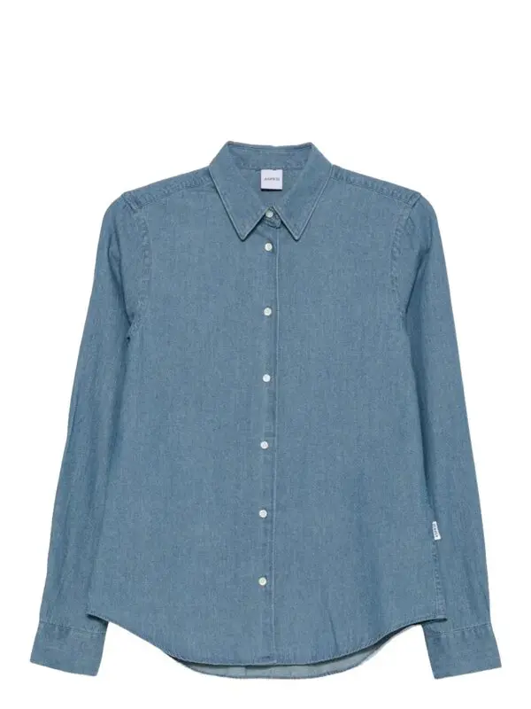 Aspesi Button-down Denim Shirt - Blue