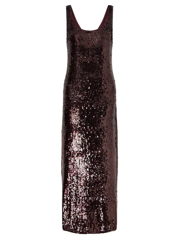 Simkhai Sequined Maxi Dress - Bronze