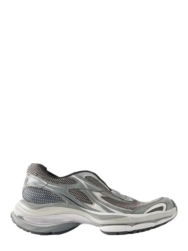 Balenciaga Rubber-trimmed Mesh Sneakers - Gray