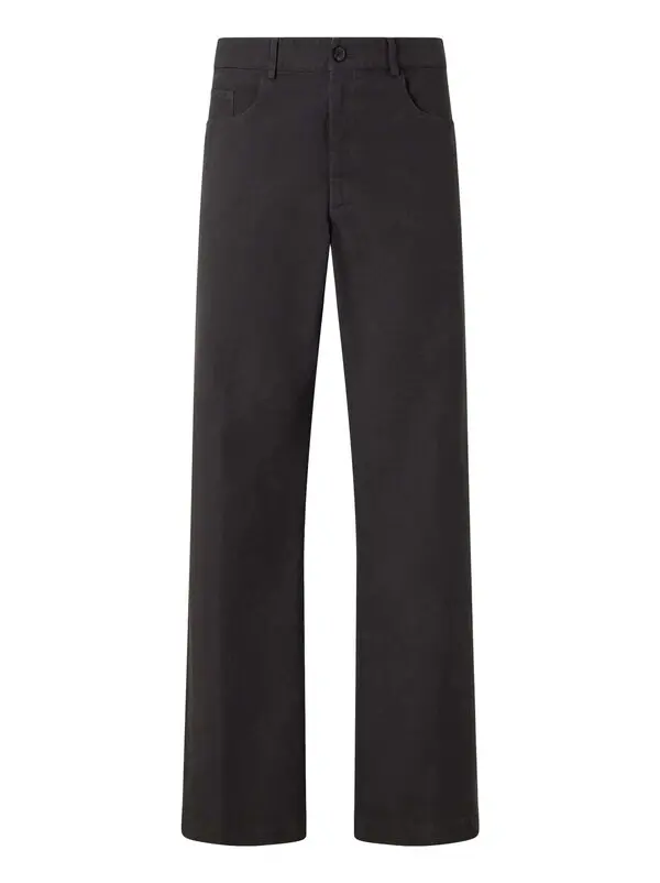 Dries Van Noten Straight-leg Cotton Trousers - Gray