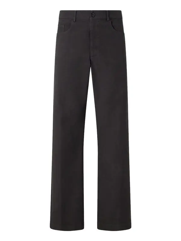 Dries Van Noten Straight-leg Cotton Trousers - Gray