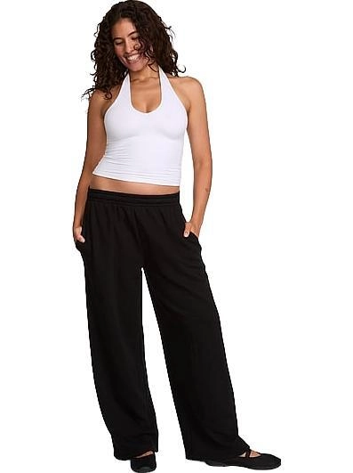 Pink Campus Fleece™ Adjustable-cinch Sweatpants - Black