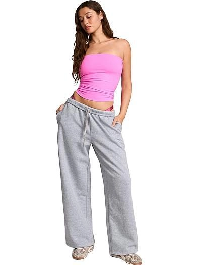 Pink Campus Fleece™ Adjustable-cinch Sweatpants - Grey