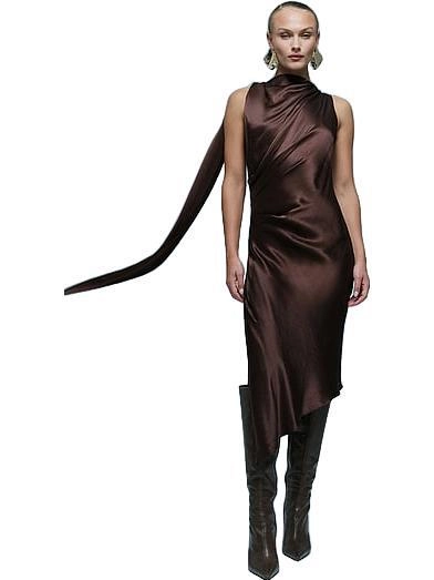 Victoria's Secret Bardot Valentine High Low Dress - Brown