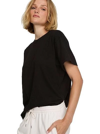 Victoria's Secret Cotton Oversized Boyfriend T-shirt - Black