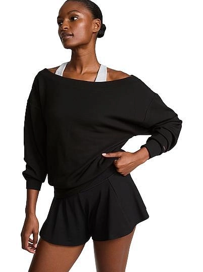 Victoria's Secret Featherweight Knit Off-the-shoulder Top - Black