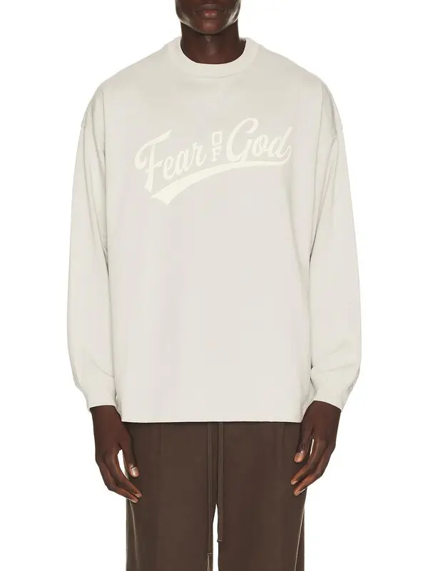 Fear Of God Merch Long Sleeve Tee In Grey - Overcast