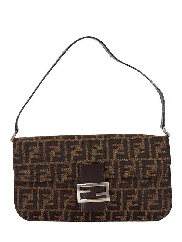 Fendi Zucca Baguette Shoulder Bag - Brown
