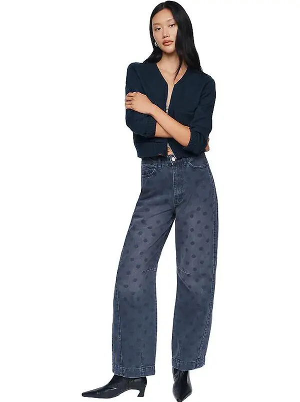Anthropologie Damson Madder Felix Mid-rise Barrel-leg Jeans - Black