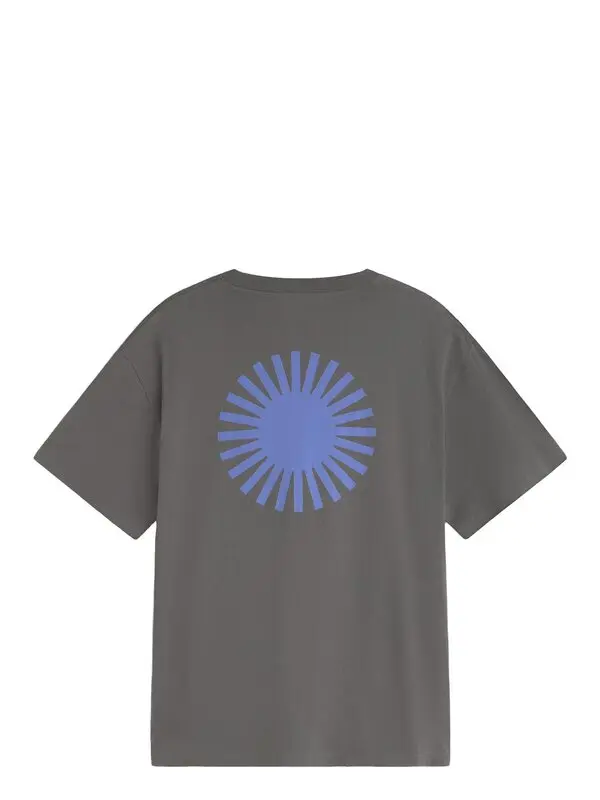 THINKING MU Aaron T-shirt Back Blue Sun - Grey