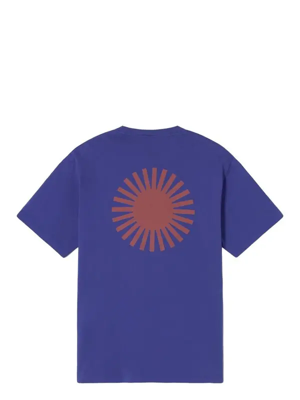 THINKING MU T-shirt Sun Brown Back - Blue