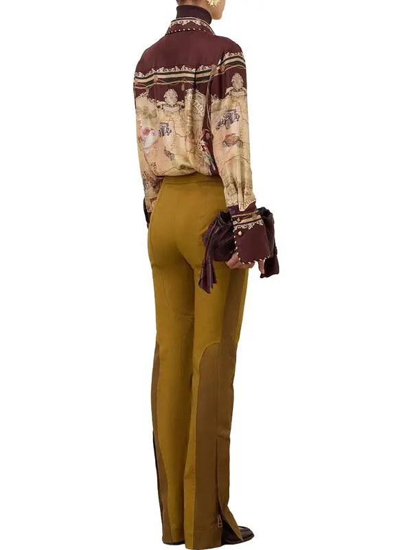 Zimmermann Valiant Drill Straight Pant - Chartreuse
