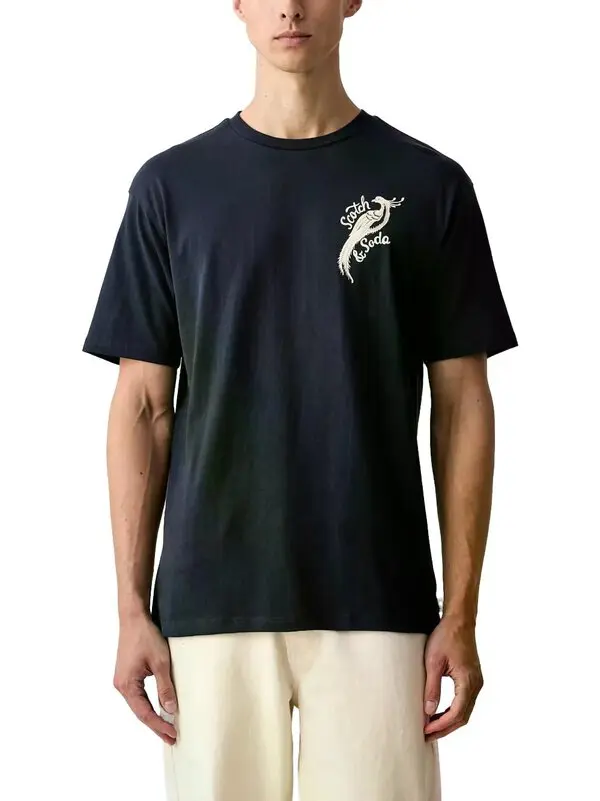 Scotch & Soda X Royal Delft Graphic-print T-shirt - Blue