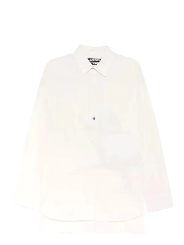 Jacquemus Poodle-print Long-sleeve Shirt - Neutrals