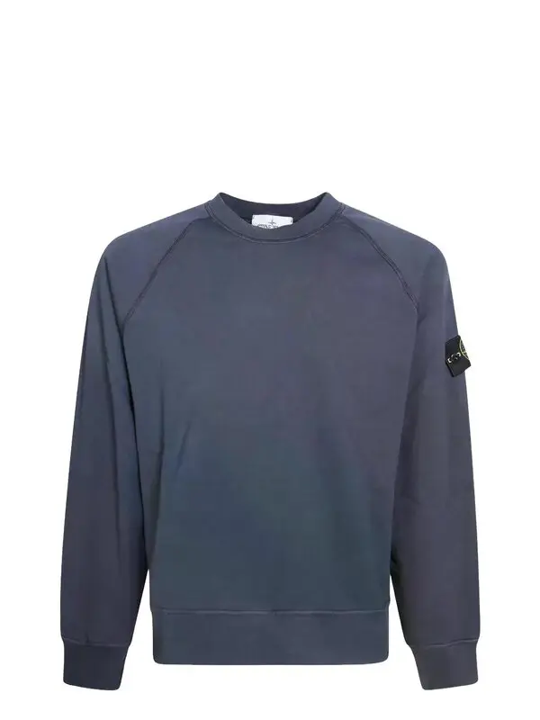 Stone Island Logo-patch Raglan-sleeve Sweatshirt - Blue