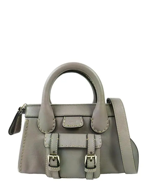 Chloé 2010-2026 Mini Buffalo Leather Edith Day Satchel - Grey