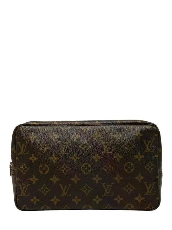 LOUIS VUITTON 1980-2010 Monogram Trousse Toilette 28 Clutch Bag - Brown