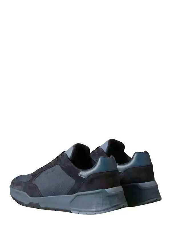 Calvin Klein Calf-suede-panelled Sneakers - Blue