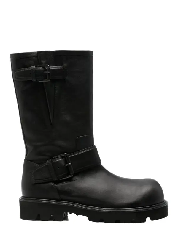 JUUN.J Buckle-strap Lug-sole Boots - Black