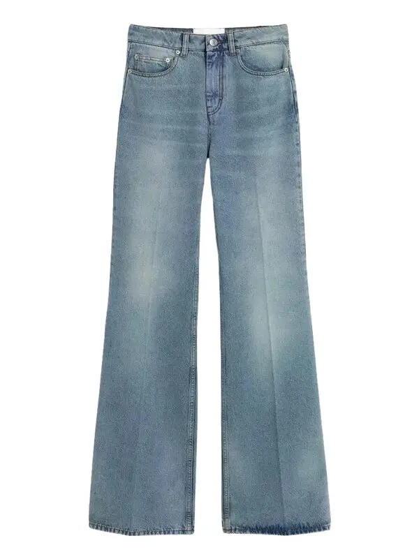 AMI Paris Flare-fit Cotton Jeans - Blue