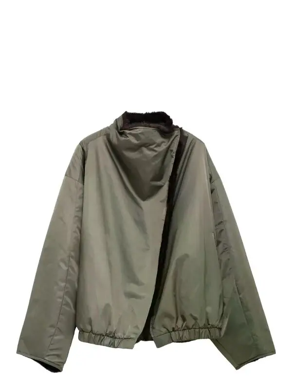 THE FRANKIE SHOP Vera Faux-fur Elasticated-hem Jacket - Green