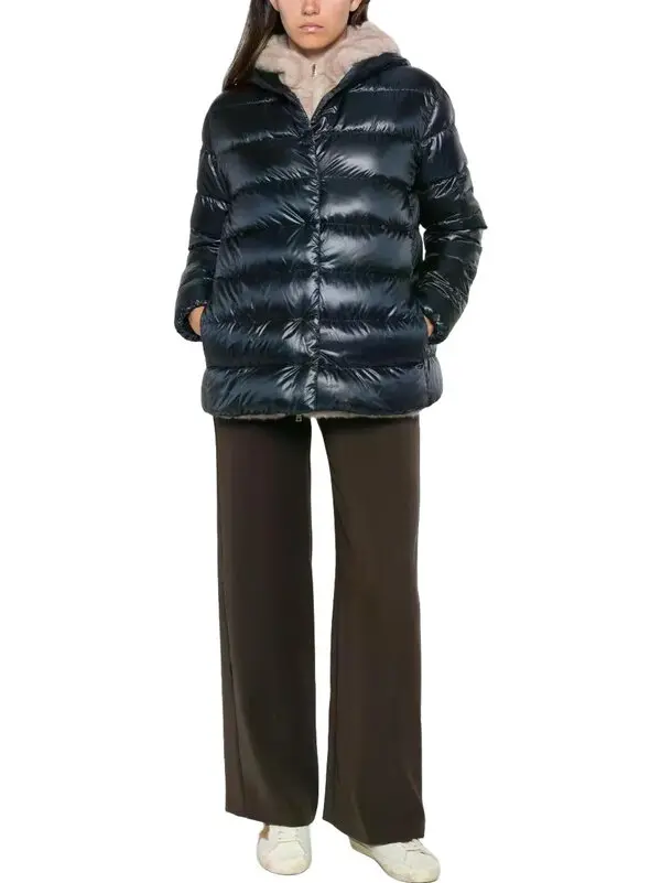 Herno Quilted Hooded Jacket - Blue