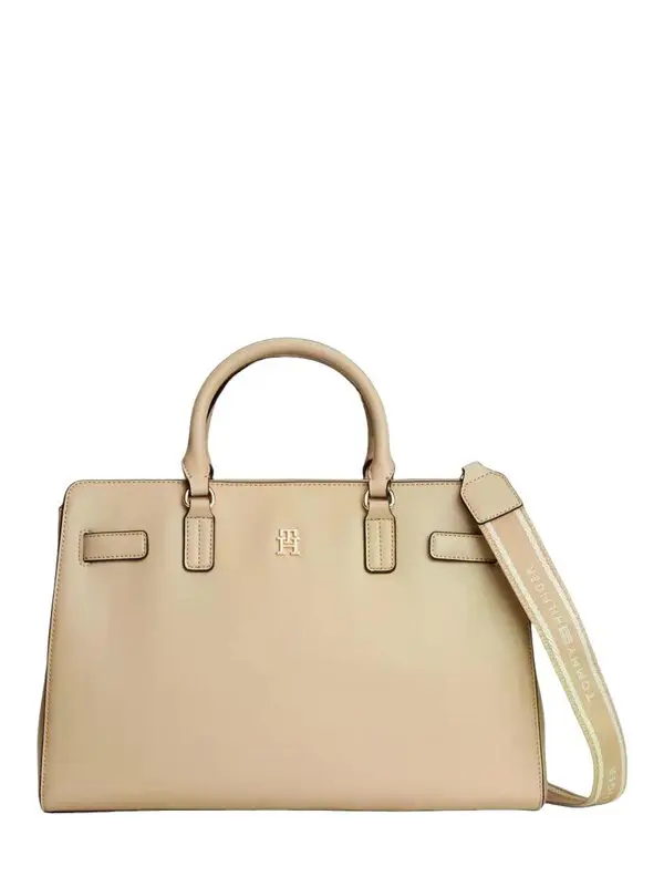 Tommy Hilfiger Logo-plaque Shoulder Bag - Neutrals