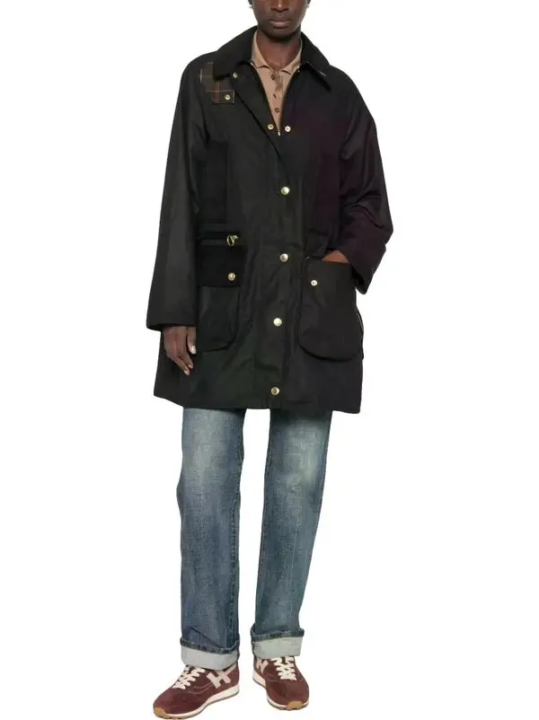 Barbour Icons Beaufort Patchwork Coat - Black