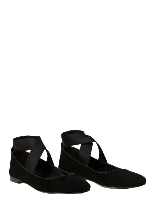 TWINSET Suede Ballet Flats - Black