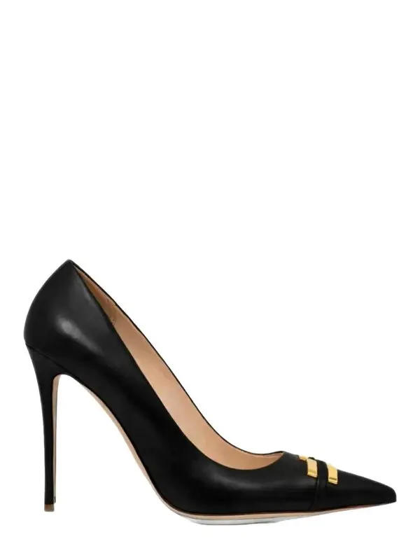 Elisabetta Franchi Logo-plaque Pointed-toe Pumps - Black
