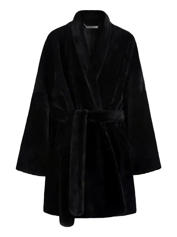 Nour Hammour Astoria Belted Coat - Black