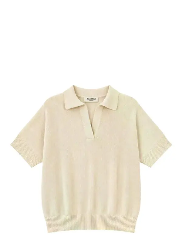 Max Mara Short-sleeve Polo Sweater - Neutrals