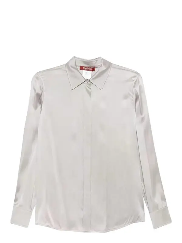 Max Mara Silk Satin Shirt - Grey