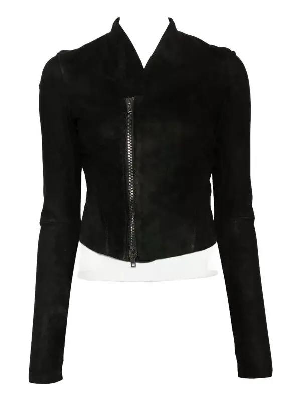 Isabel Benenato Off-centre Zip Jacket - Black