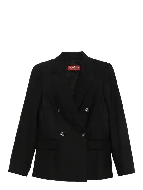 Max Mara Double-breasted Wool Jacket - Black
