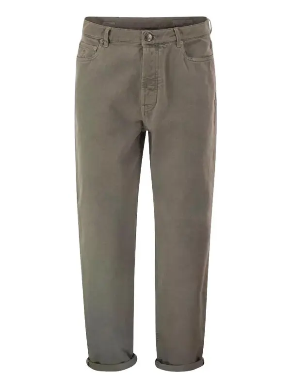 Brunello Cucinelli Tapered Five-pocket Jeans - Brown