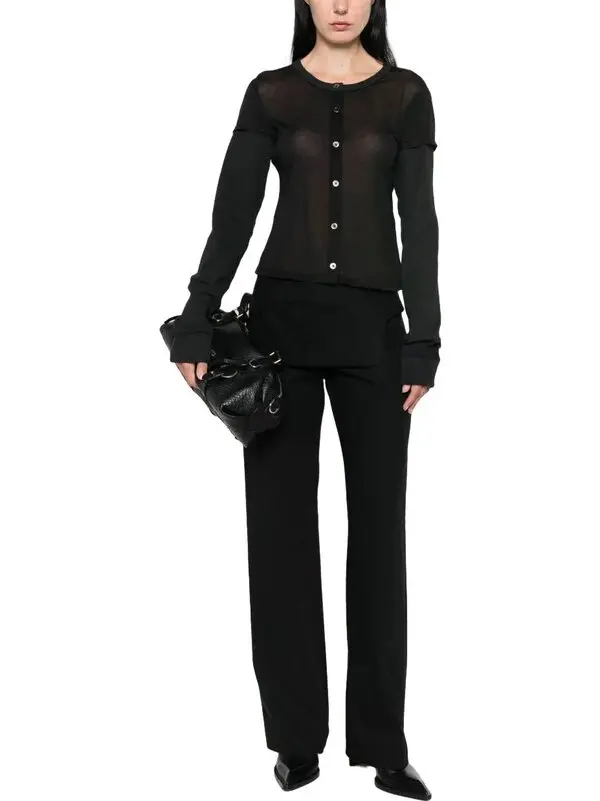 Our Legacy Heat Knitted-sleeves Cardigan - Black