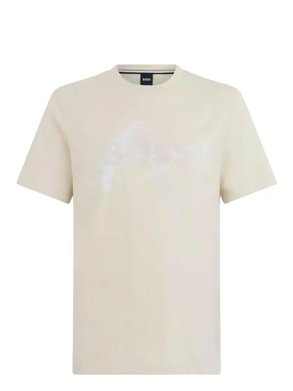BOSS Logo-print Short-sleeve T-shirt - Neutrals